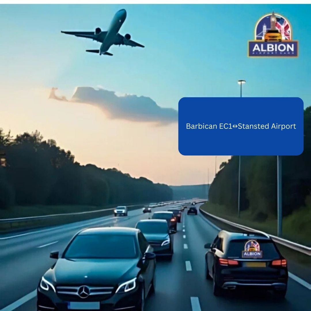 Best Barbican EC1↔Stansted Airport Taxi | £58 | Albion Airport Cars